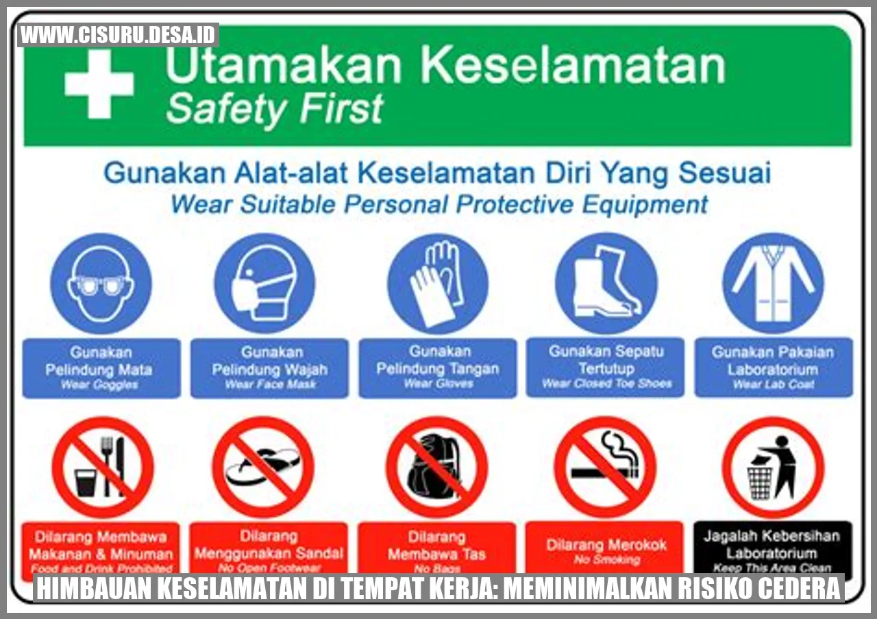 Himbauan Keselamatan di Tempat Kerja: Meminimalkan Risiko Cedera | Cisuru